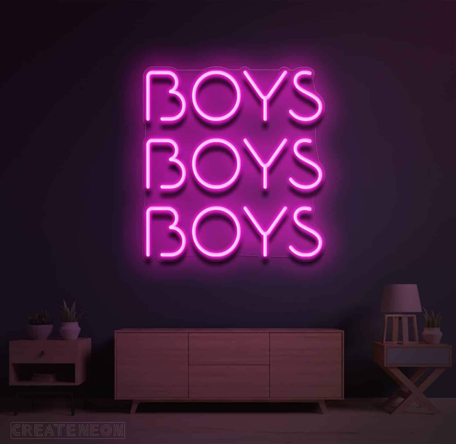 Boys Boys Boys Neon Sign - Custom Neon Sign