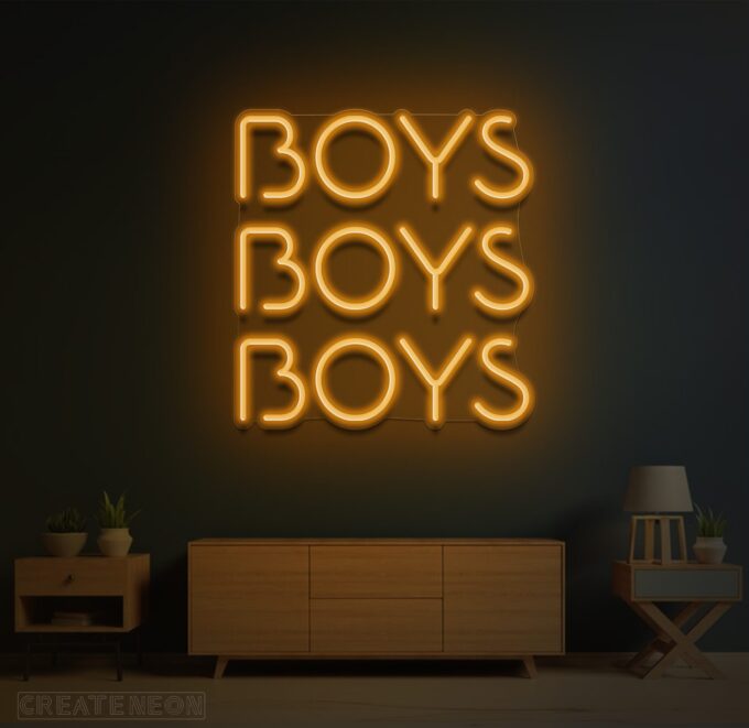 Boys Boys Boys Neon Sign - Custom Neon Sign