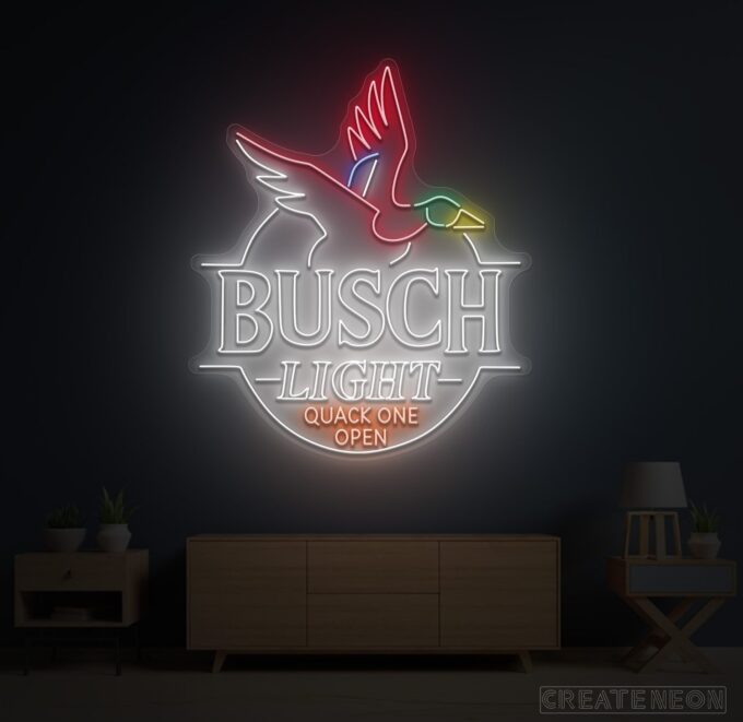Busch Light Quack One Open Neon Sign - Best décor for bars