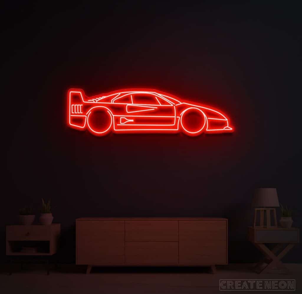 Buy Ferrari F40 Neon Sign - CreateNeon.Com.Au