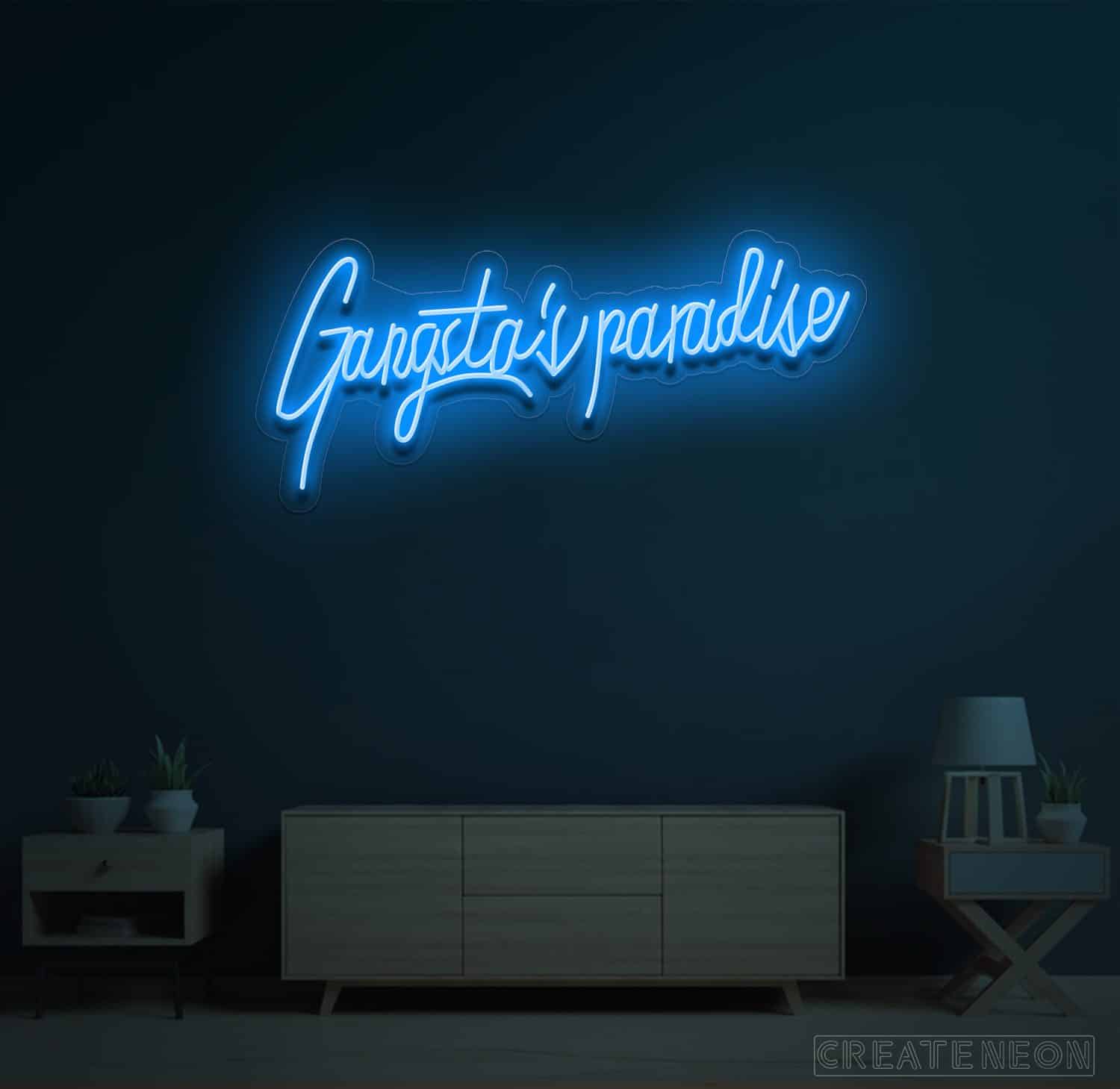 Home & Bar Décor Gangsta’s Paradise Neon Sign | Createneon